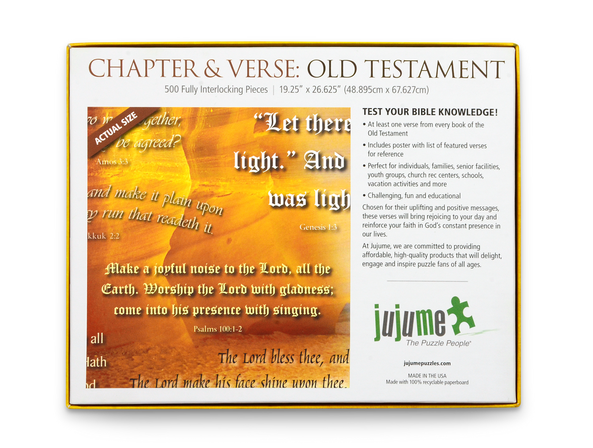 Inspirational Bible Jigsaw Puzzle; Chapter & Verse: Old Testament ...